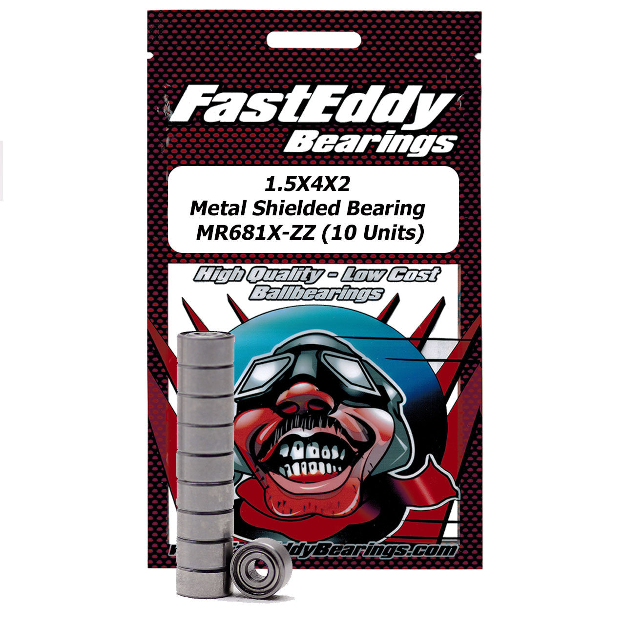1.5X4X2 Metal Shielded Bearing MR681X-ZZ (10 Units) – FastEddy Bearings