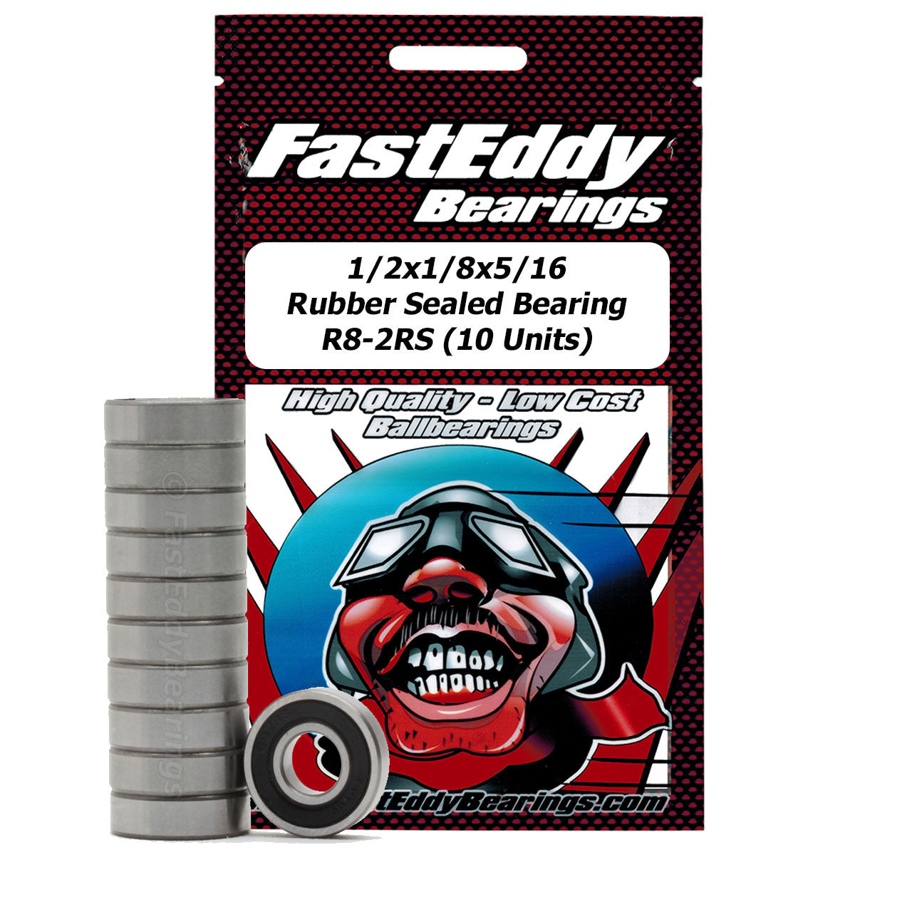 1/2x1-1/8x5/16 Rubber Sealed Bearing R8-2RS (10 Units) | Fast Eddy ...