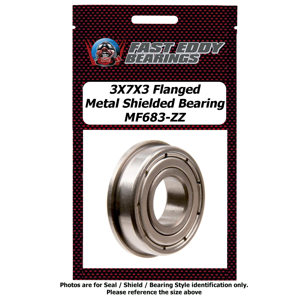 3X7X3 (Flanged) Metal Shielded Bearing MF683-ZZ – FastEddy Bearings